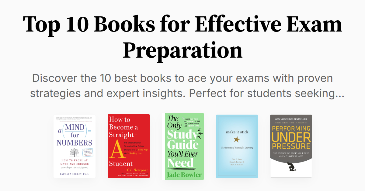 Top 10 Books for Effective Exam Preparation | Summary & Audio