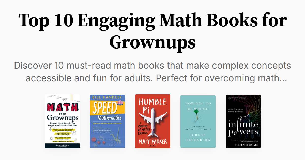 Top 10 Engaging Math Books for Grownups | Summary & Audio
