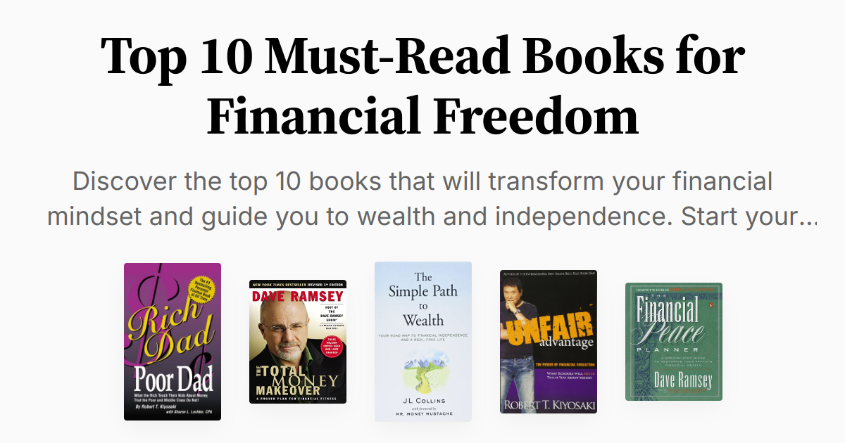 Top 10 Must-Read Books for Financial Freedom | Summary & Audio
