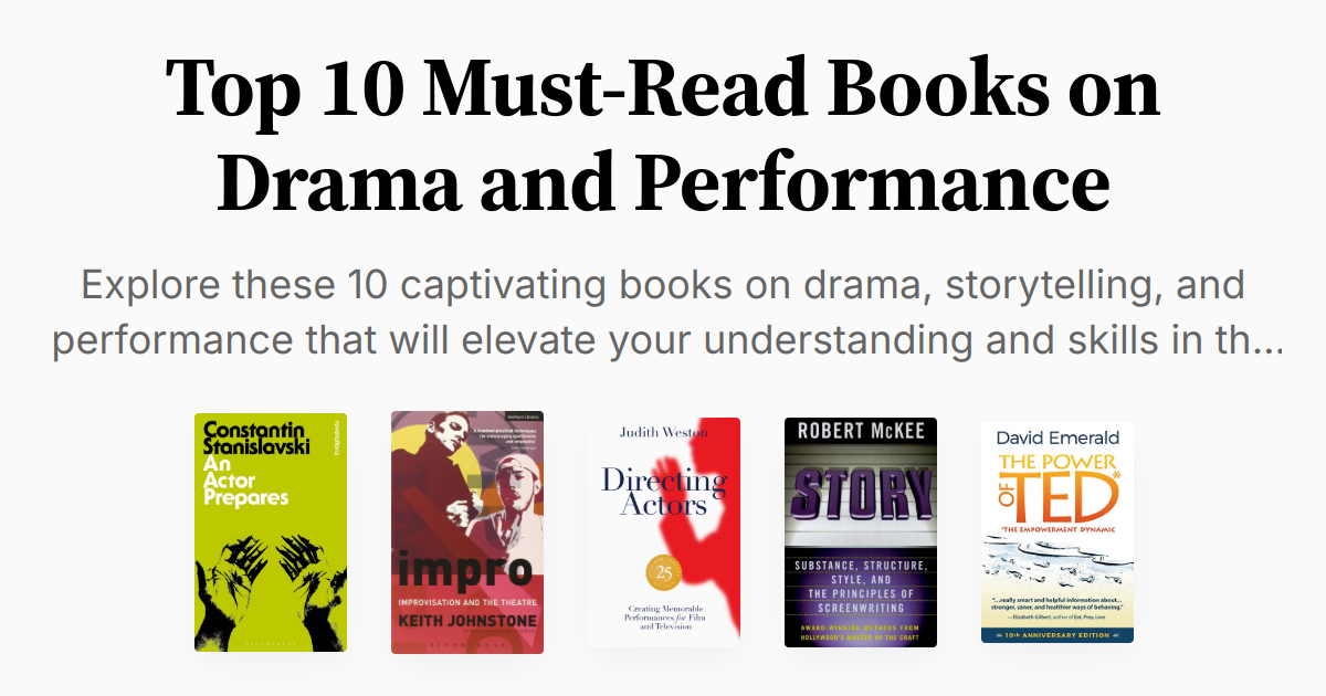 Top 10 Must-Read Books on Drama and Performance | Summary & Audio