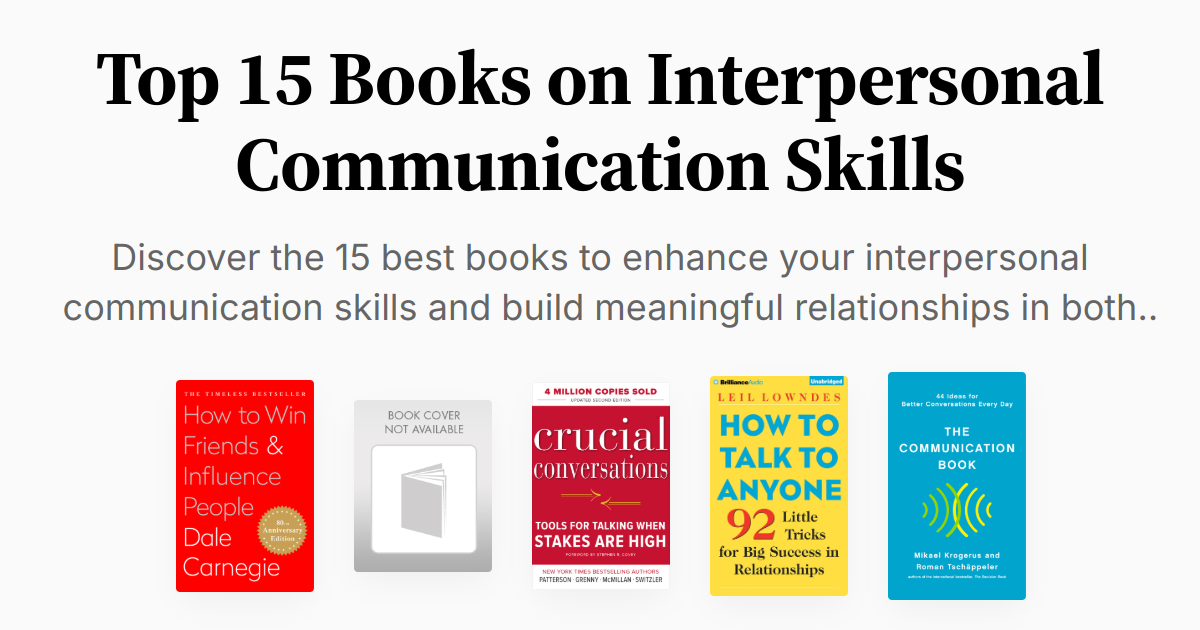 Top 15 Books on Interpersonal Communication Skills | Summary & Audio