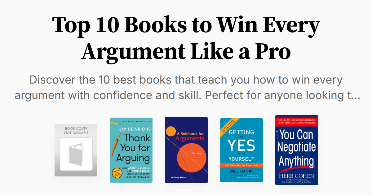 Top 10 Books to Win Every Argument Like a Pro | Summary & Audio