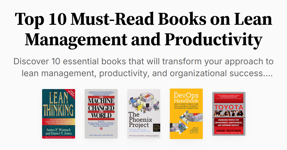 Top 10 Must-Read Books on Lean Management and Productivity | Summary ...