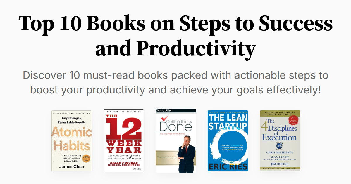 Top 10 Books on Steps to Success and Productivity | Summary & Audio