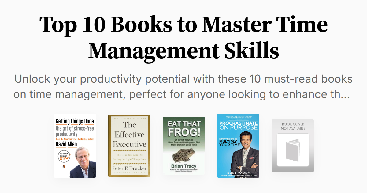 Top 10 Books to Master Time Management Skills | Summary & Audio