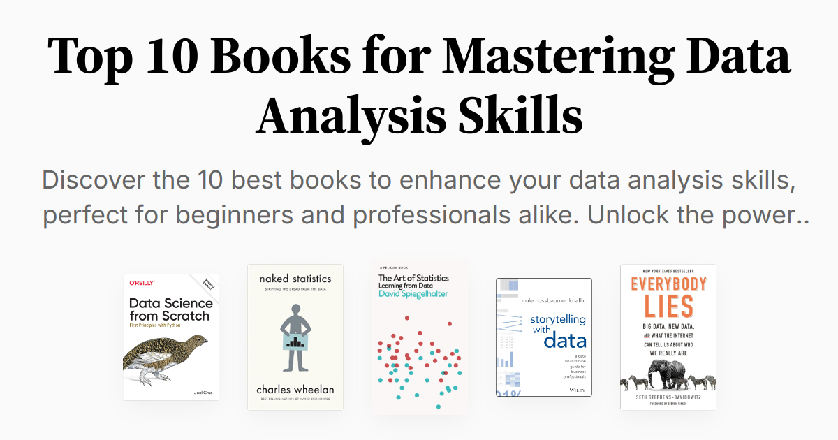 Top 10 Books for Mastering Data Analysis Skills | Summary & Audio