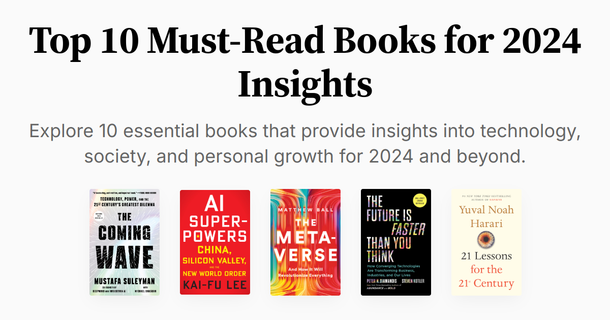 Top 10 Must-Read Books for 2024 Insights | Summary & Audio