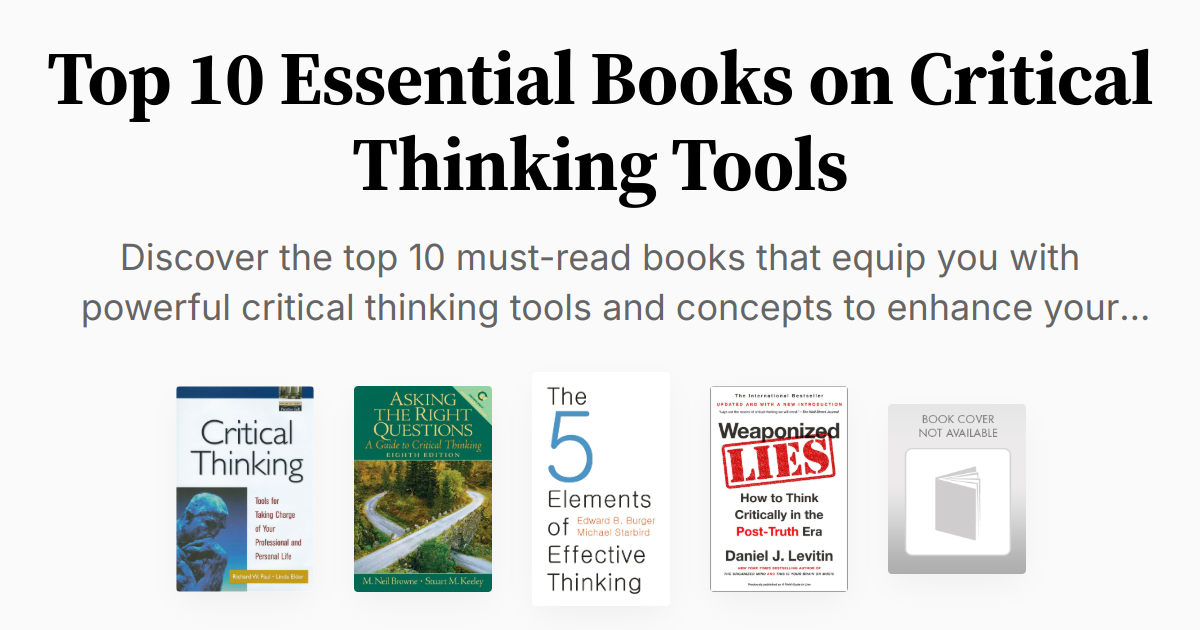 Top 10 Essential Books on Critical Thinking Tools | Summary & Audio