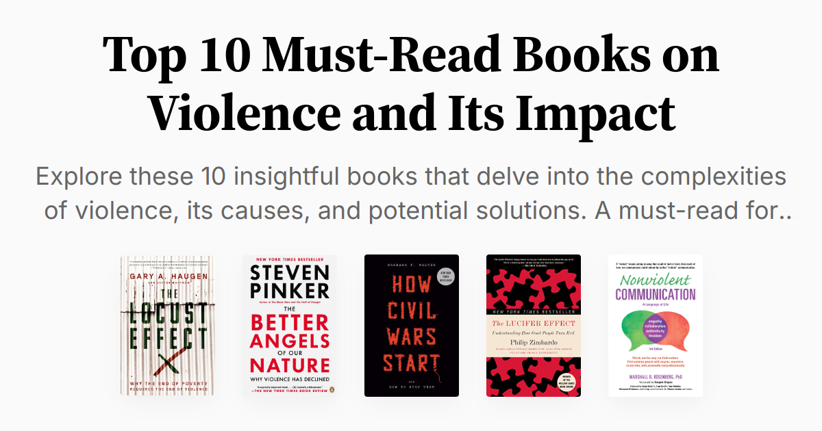 Top 10 Must-Read Books on Violence and Its Impact | Summary & Audio