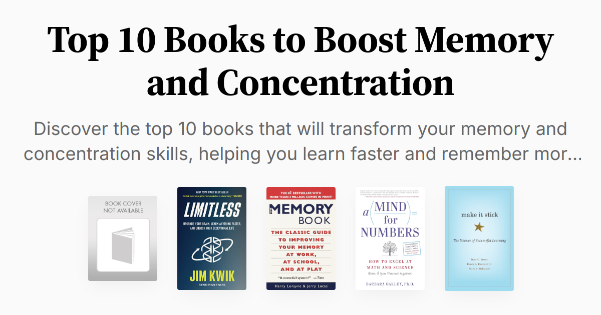 Top 10 Books to Boost Memory and Concentration | Summary & Audio