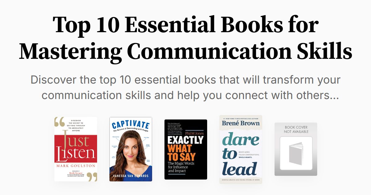 Top 10 Essential Books for Mastering Communication Skills | Summary & Audio