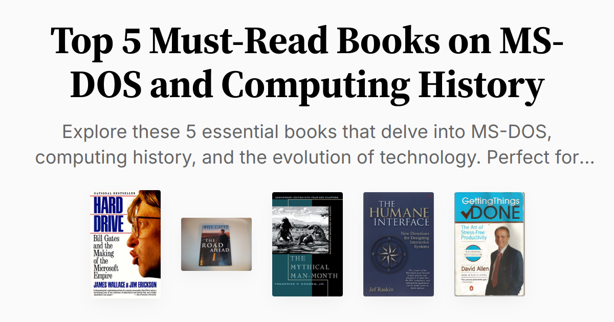 Top 5 Must-Read Books on MS-DOS and Computing History | Summary & Audio