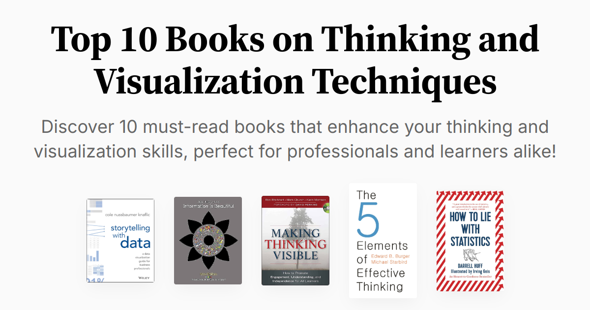 Top 10 Books on Thinking and Visualization Techniques | Summary & Audio