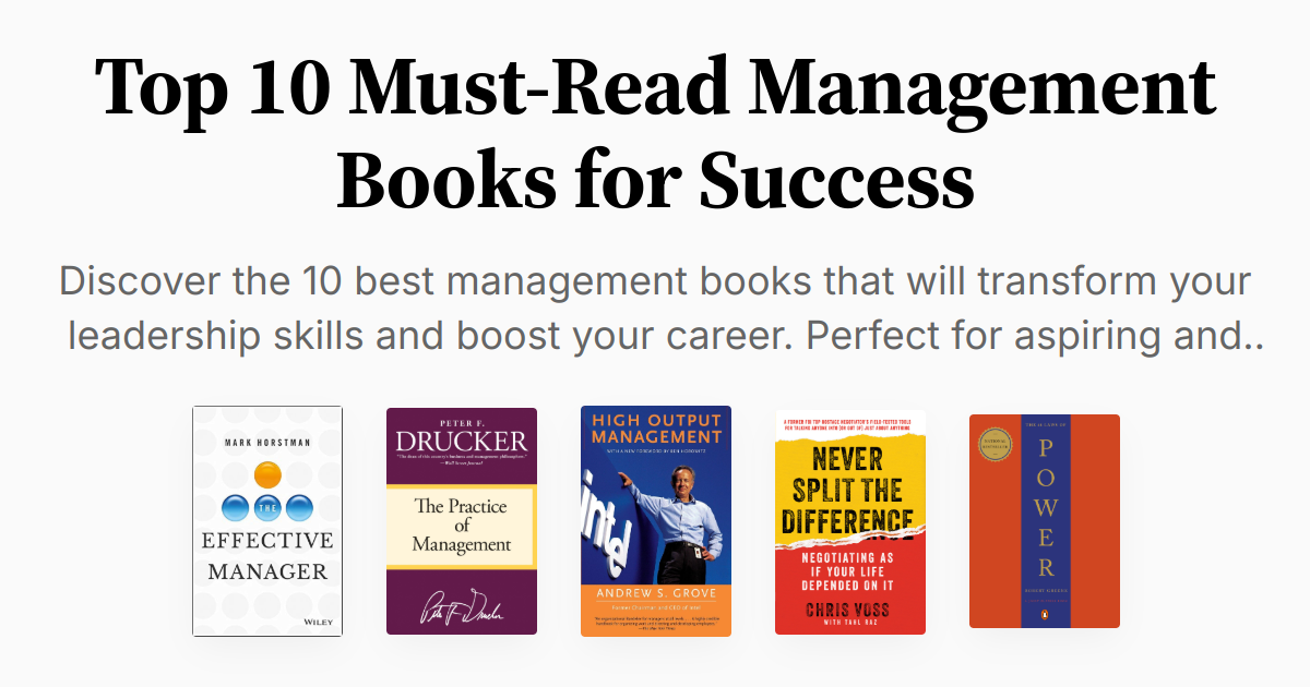 Top 10 Must-Read Management Books for Success | Summary & Audio