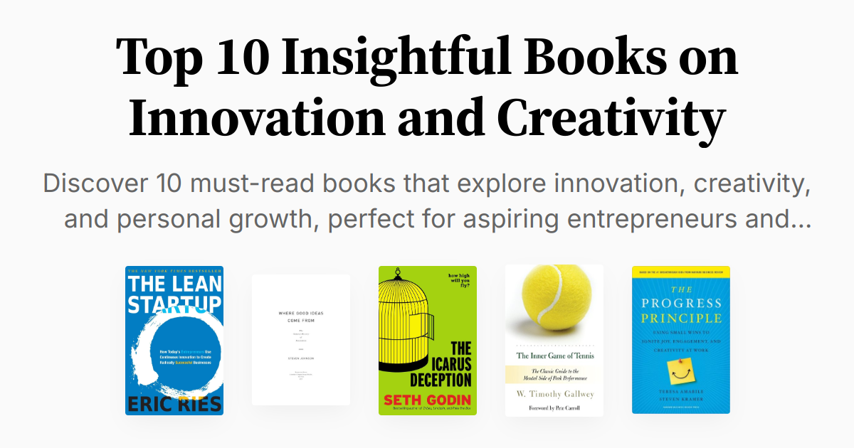Top 10 Insightful Books on Innovation and Creativity | Summaries & Audio