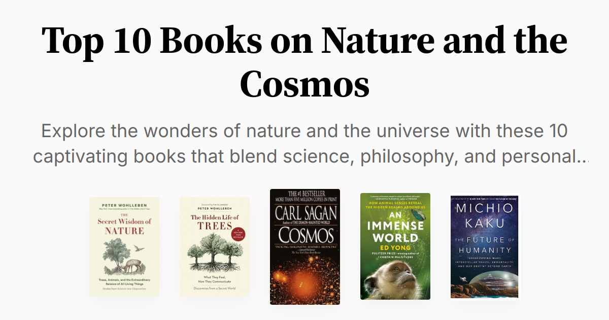 Top 10 Books on Nature and the Cosmos | Summary & Audio