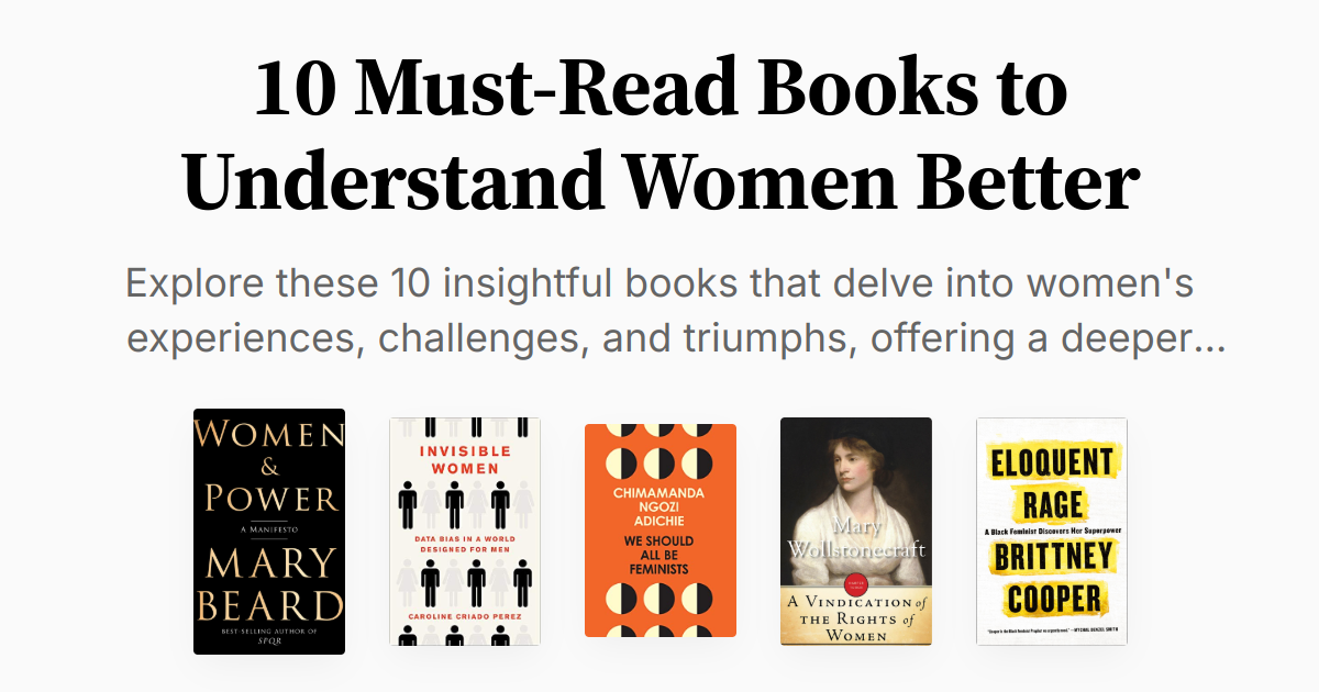 10 Must-Read Books to Understand Women Better | Summary & Audio