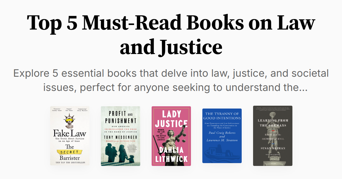 Top 5 Must-Read Books on Law and Justice | Summary & Audio