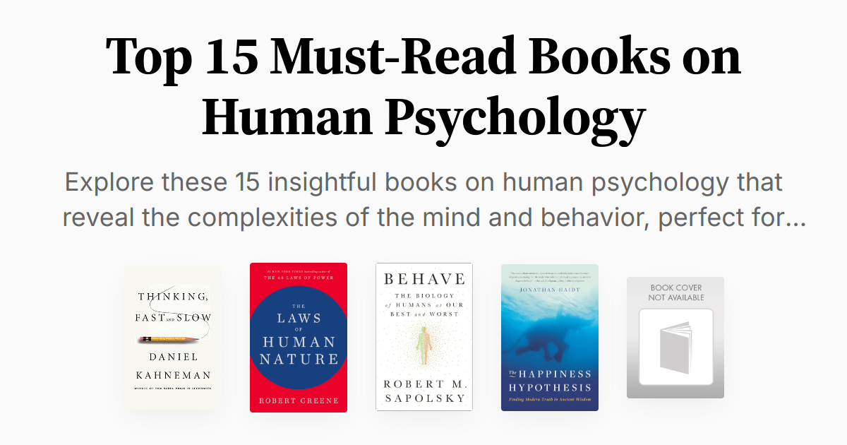 Top 15 Must-Read Books on Human Psychology | Summary & Audio