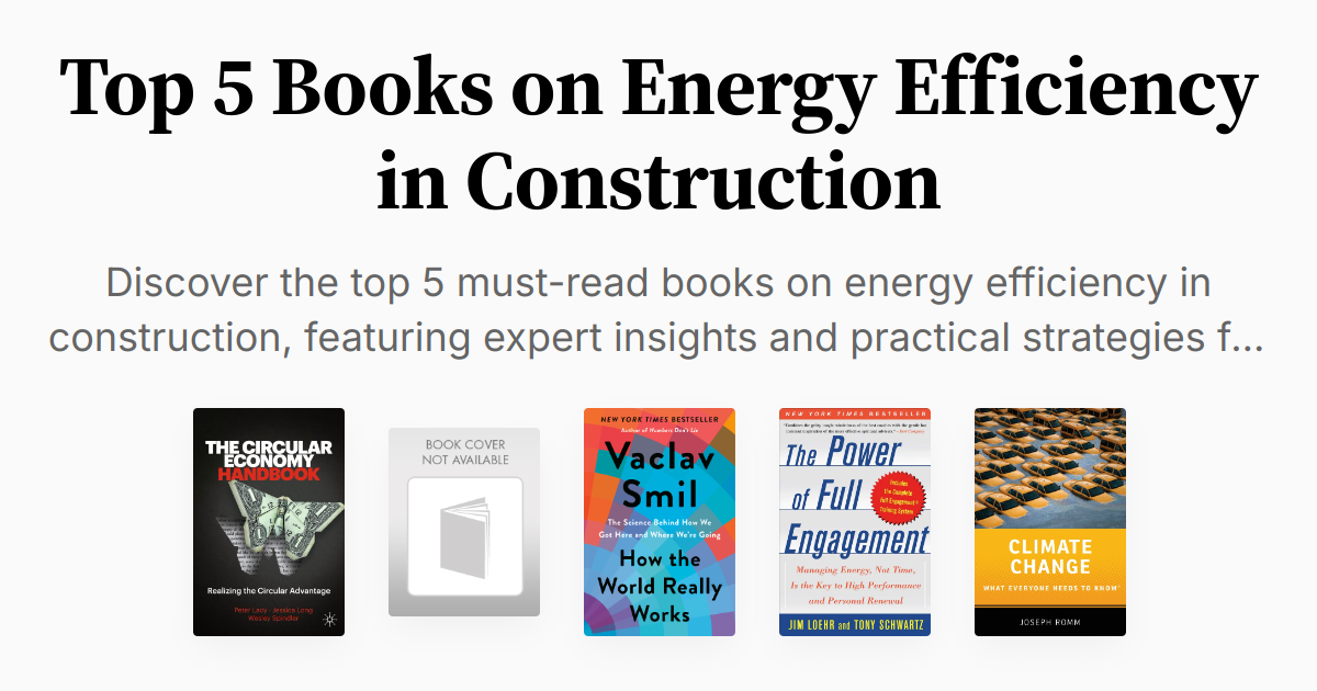 Top 5 Books on Energy Efficiency in Construction | Summary & Audio