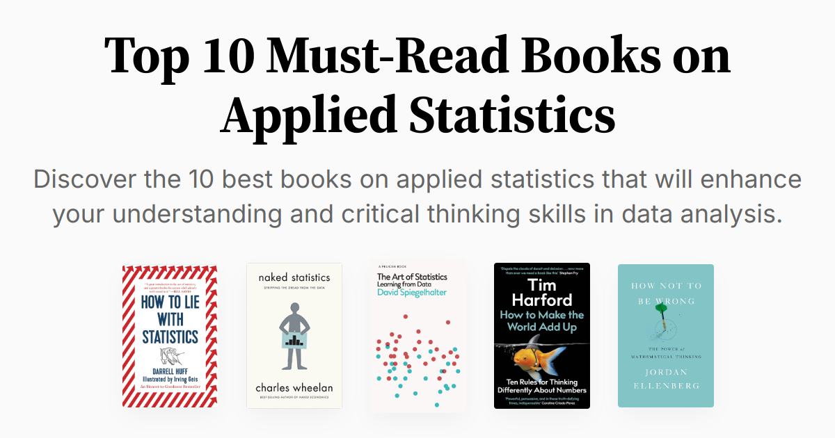 Top 10 Must-Read Books on Applied Statistics | Summary & Audio