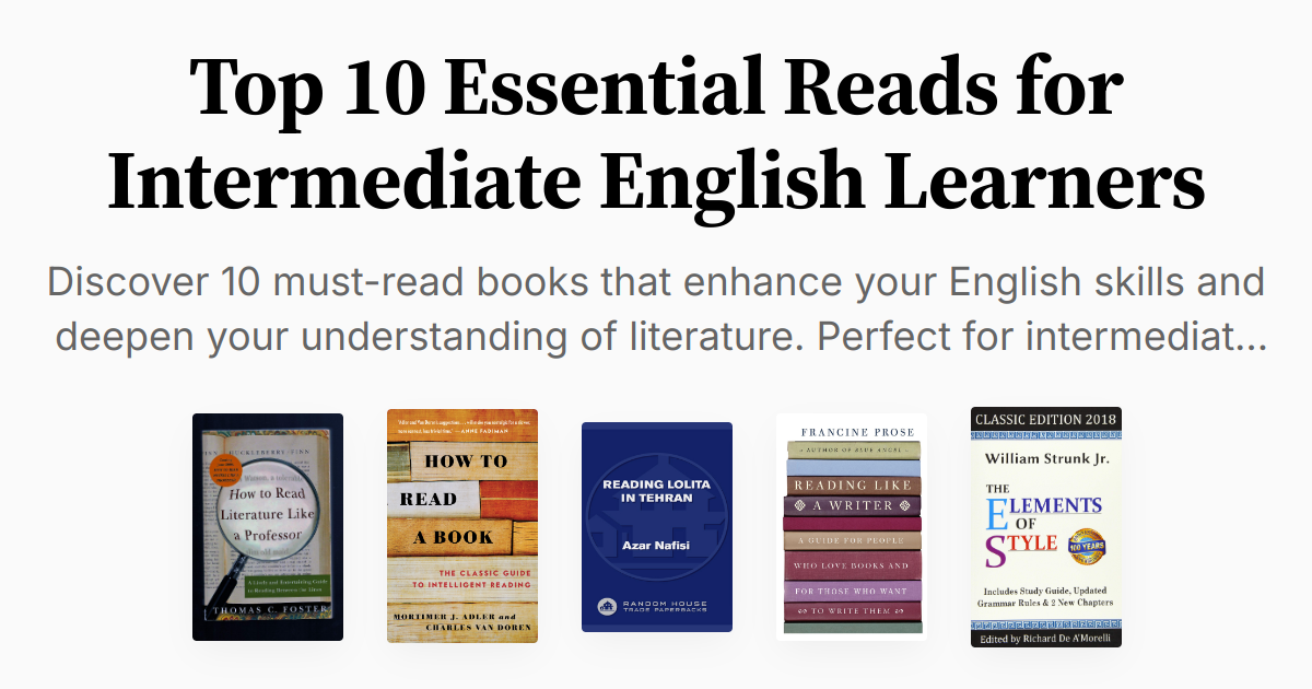 Top 10 Essential Reads for Intermediate English Learners | Summary & Audio