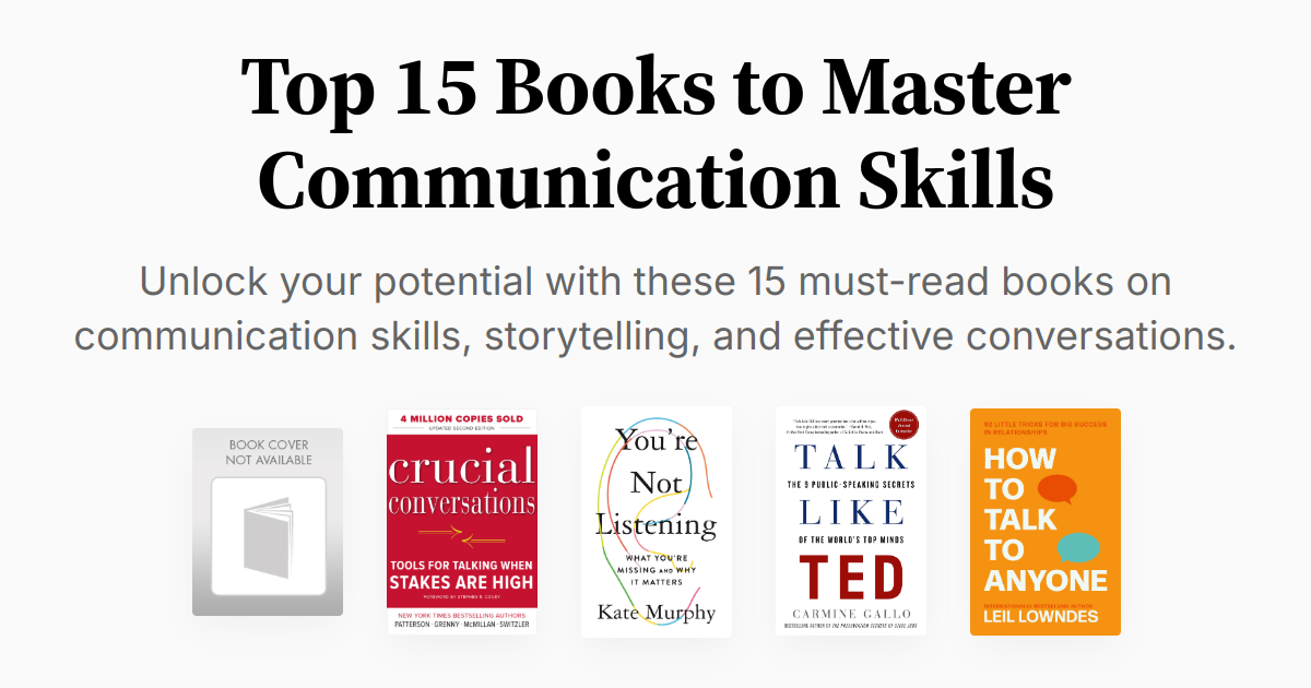 Top 15 Books to Master Communication Skills | Summary & Audio
