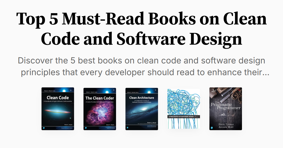 Top 5 Must-Read Books on Clean Code and Software Design | Summary & Audio