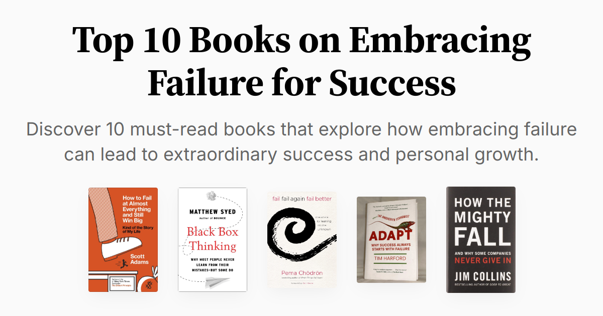 Top 10 Books on Embracing Failure for Success | Summary & Audio