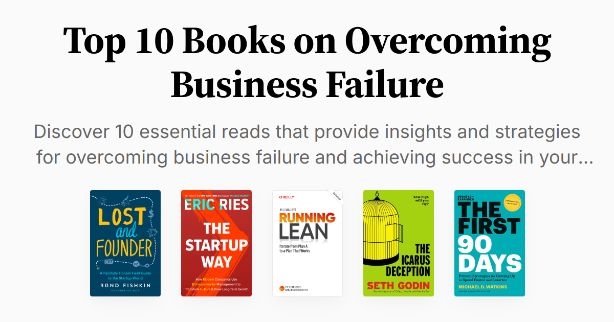 Top 10 Books on Overcoming Business Failure | Summary & Audio