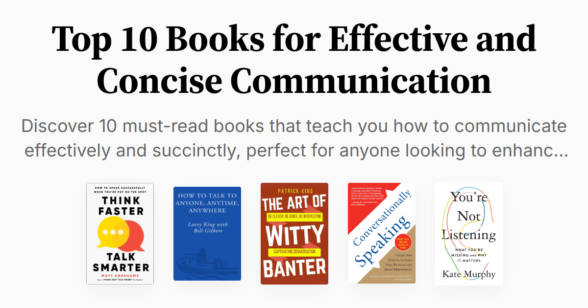 Top 10 Books for Effective and Concise Communication | Summary & Audio