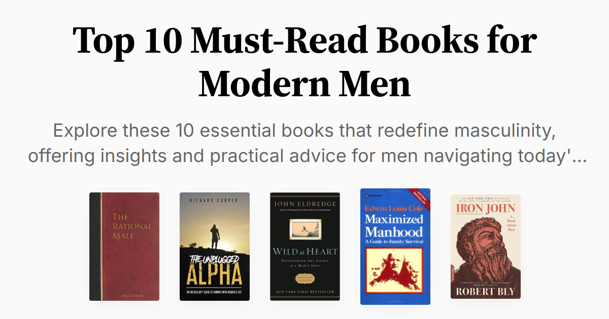Top 10 Must-Read Books for Modern Men | Summary & Audio