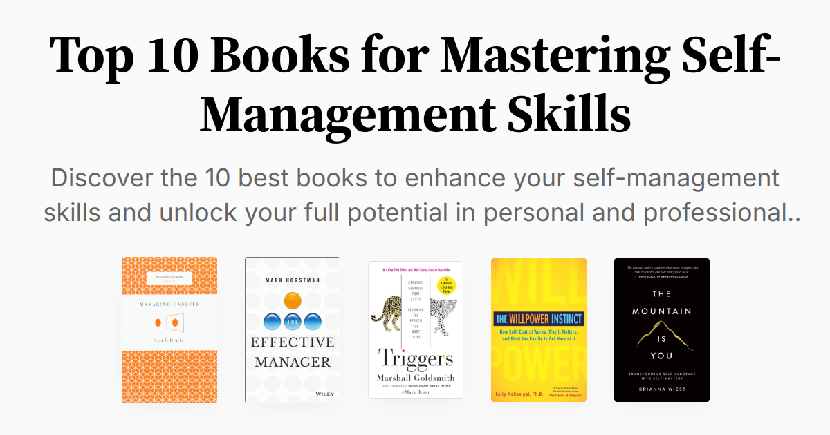 Top 10 Books for Mastering Self-Management Skills | Summary & Audio