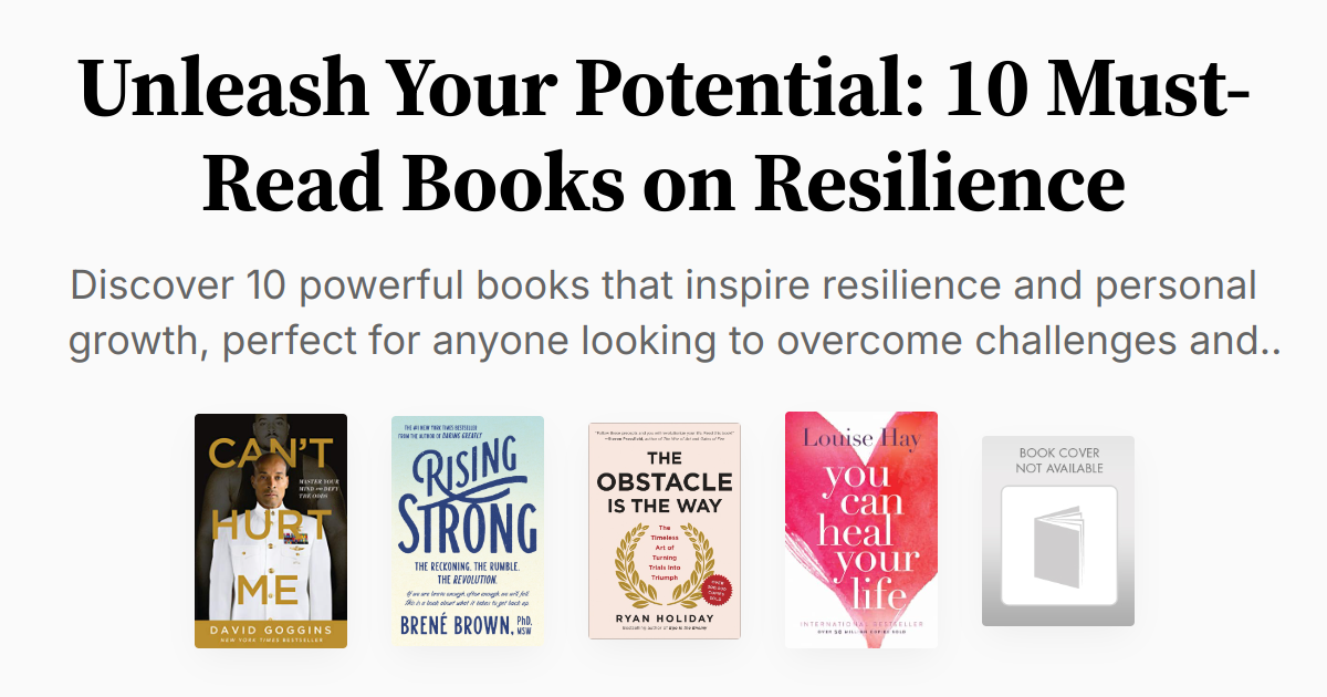 Unleash Your Potential: 10 Must-Read Books on Resilience | Summary & Audio