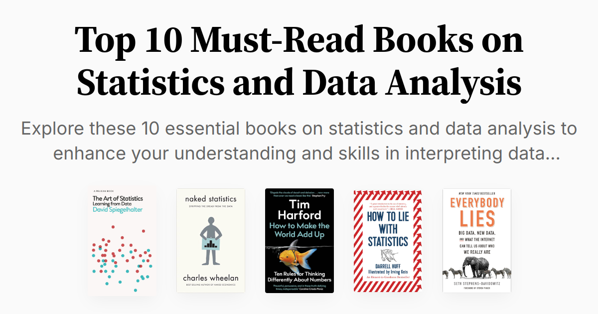 Top 10 Must-Read Books on Statistics and Data Analysis | Summary & Audio