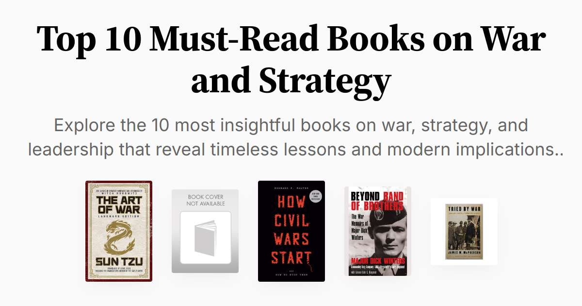 Top 10 Must-Read Books on War and Strategy | Summary & Audio