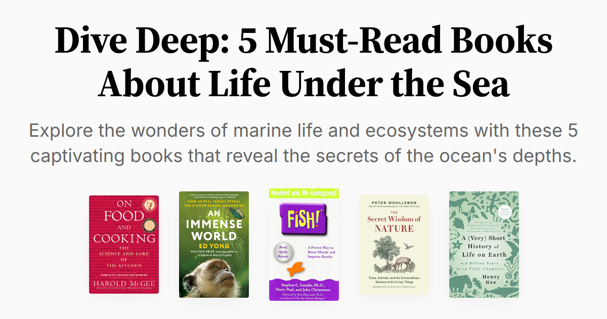 Dive Deep: 5 Must-Read Books About Life Under the Sea | Summary & Audio