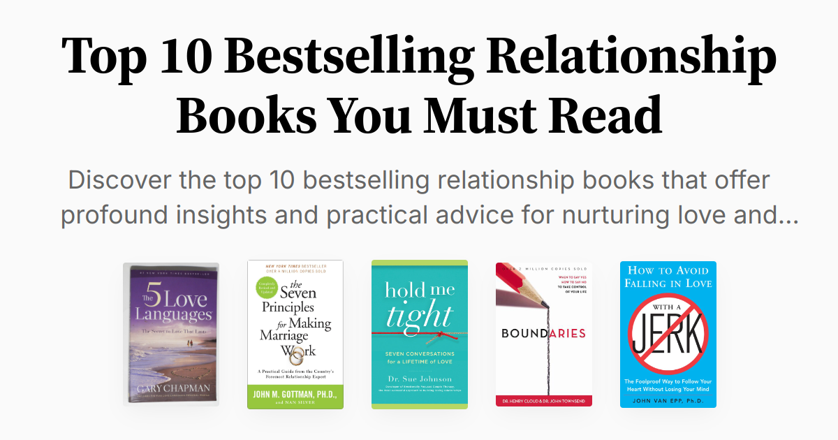 Top 10 Bestselling Relationship Books You Must Read | Summary & Audio