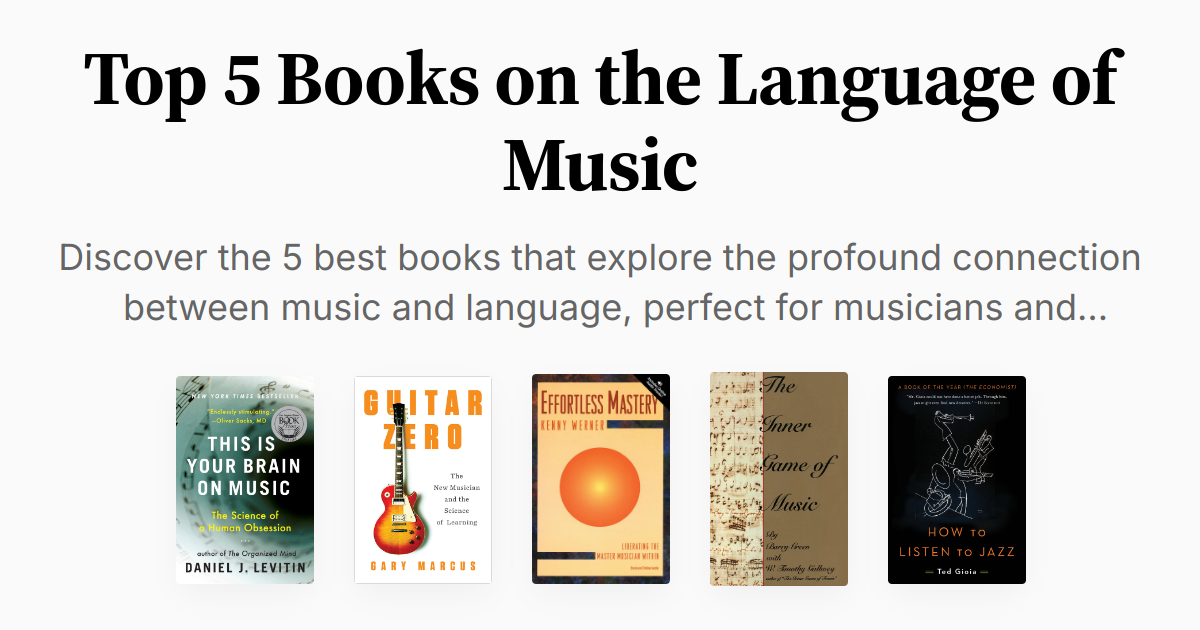 Top 5 Books on the Language of Music | Summary & Audio