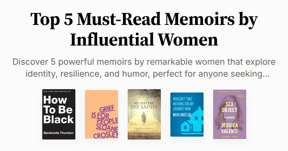 Top 5 Must-Read Memoirs by Influential Women | Summaries & Audio