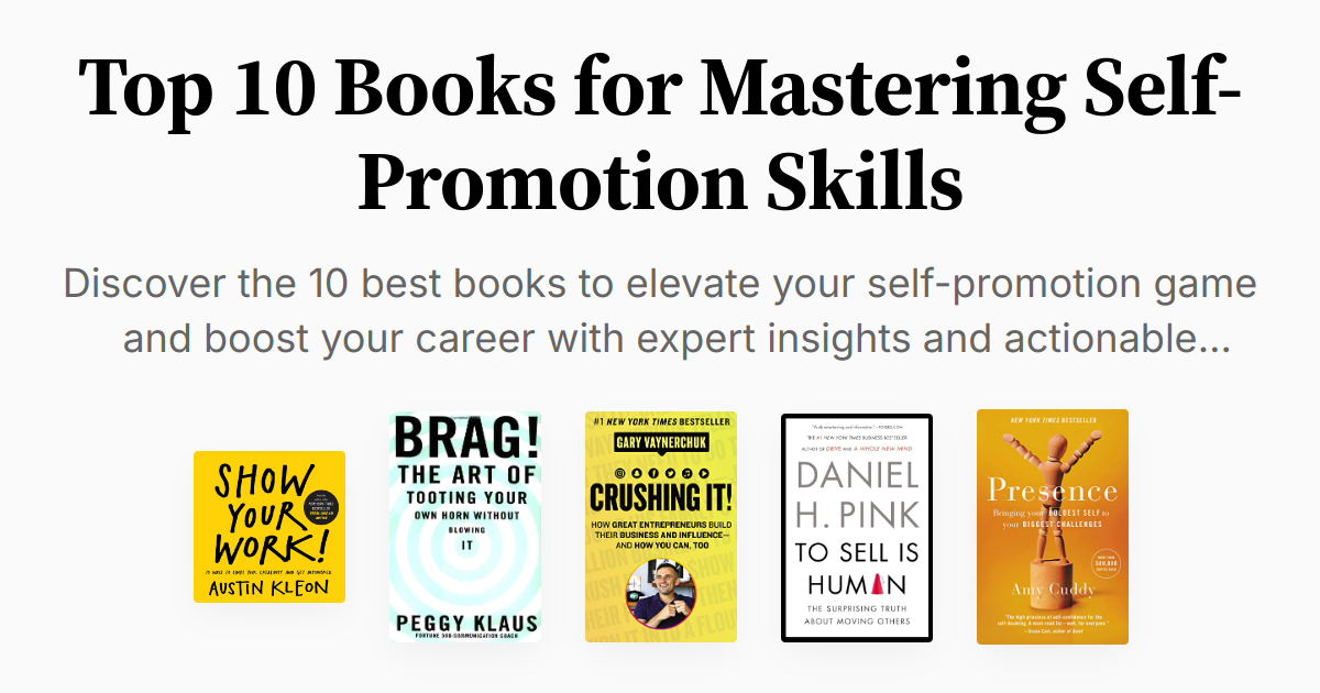 Top 10 Books for Mastering Self-Promotion Skills | Summary & Audio