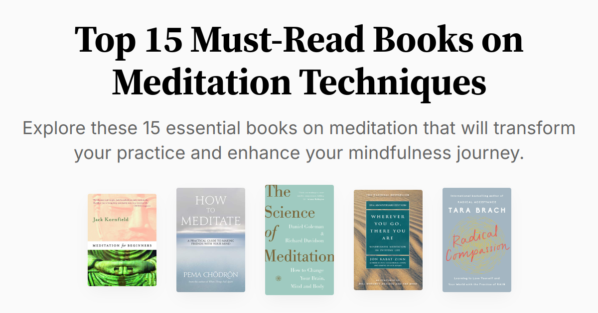 Top 15 Must-Read Books on Meditation Techniques | Summary & Audio