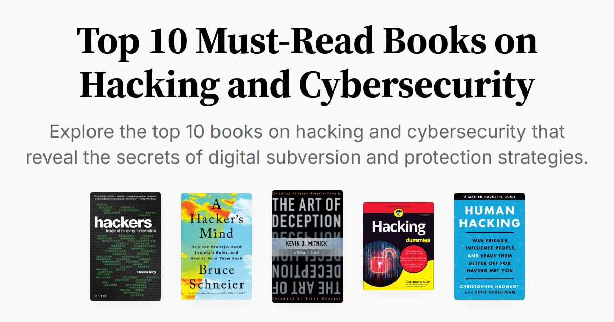 Top 10 Must-Read Books on Hacking and Cybersecurity | Summary & Audio