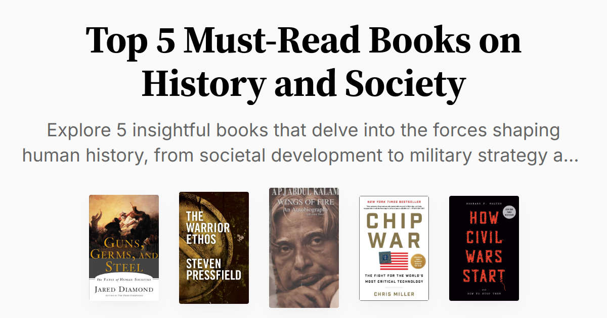 Top 5 Must-Read Books on History and Society | Summary & Audio