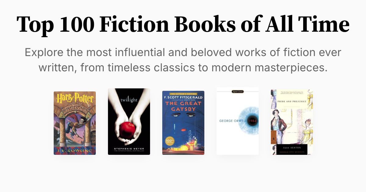 Top 100 Fiction Books of All Time | Summary & Audio