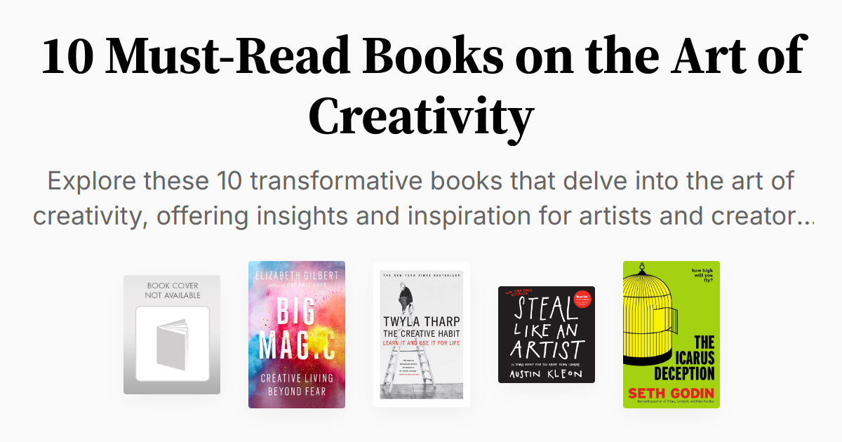 10 Must-Read Books on the Art of Creativity | Summaries & Audio