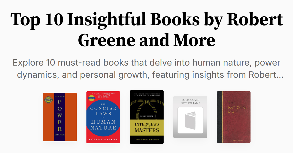 Top 10 Insightful Books by Robert Greene and More | Summary & Audio
