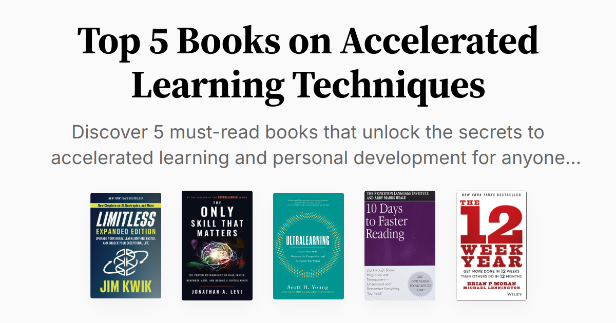 Top 5 Books on Accelerated Learning Techniques | Summary & Audio