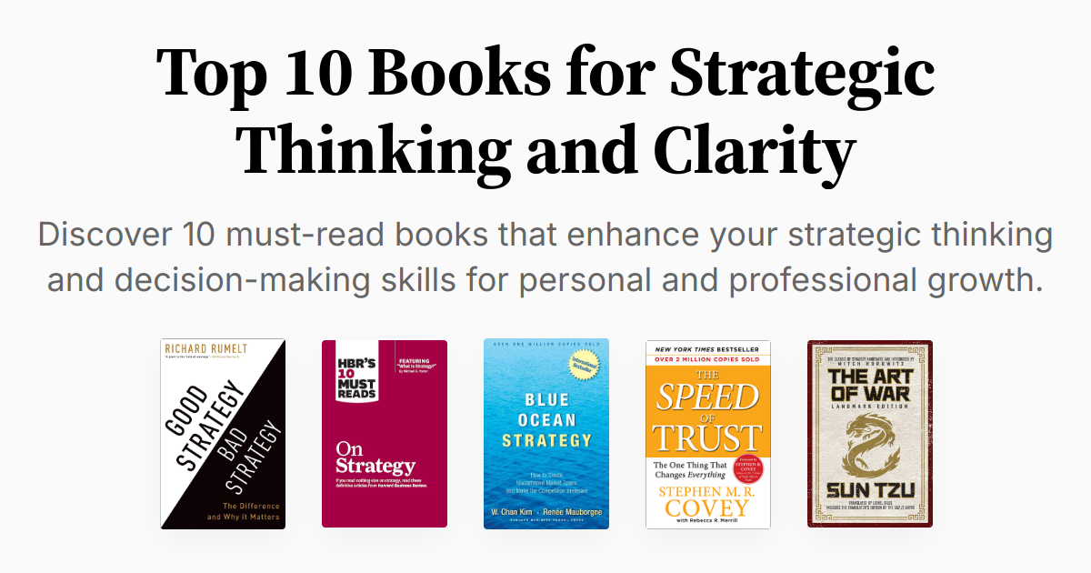Top 10 Books for Strategic Thinking and Clarity | Summary & Audio
