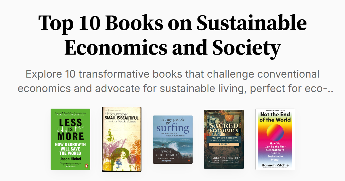 Top 10 Books on Sustainable Economics and Society | Summary & Audio